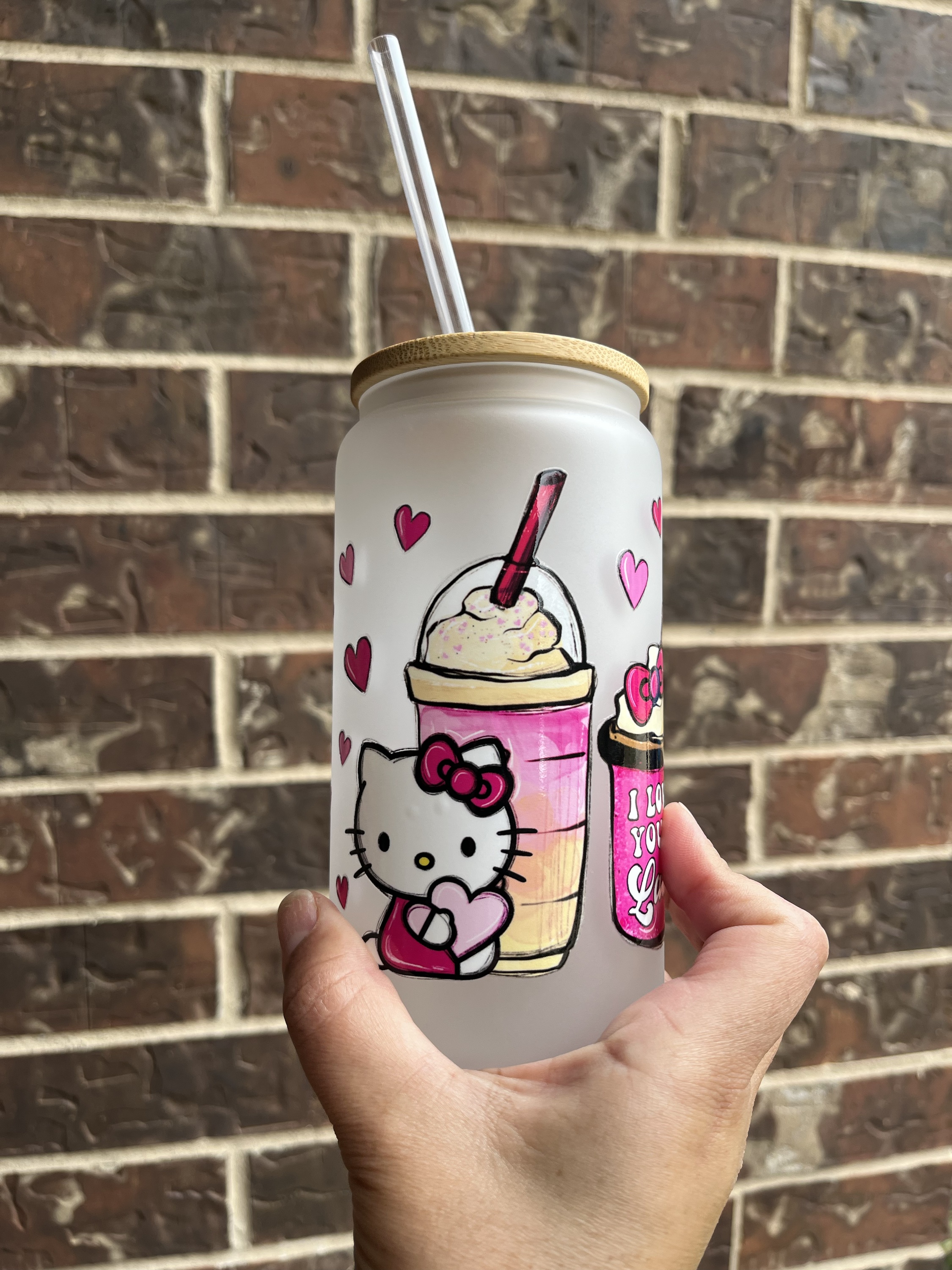 Frosted Custom Drinking Glass - Punky Bohemian