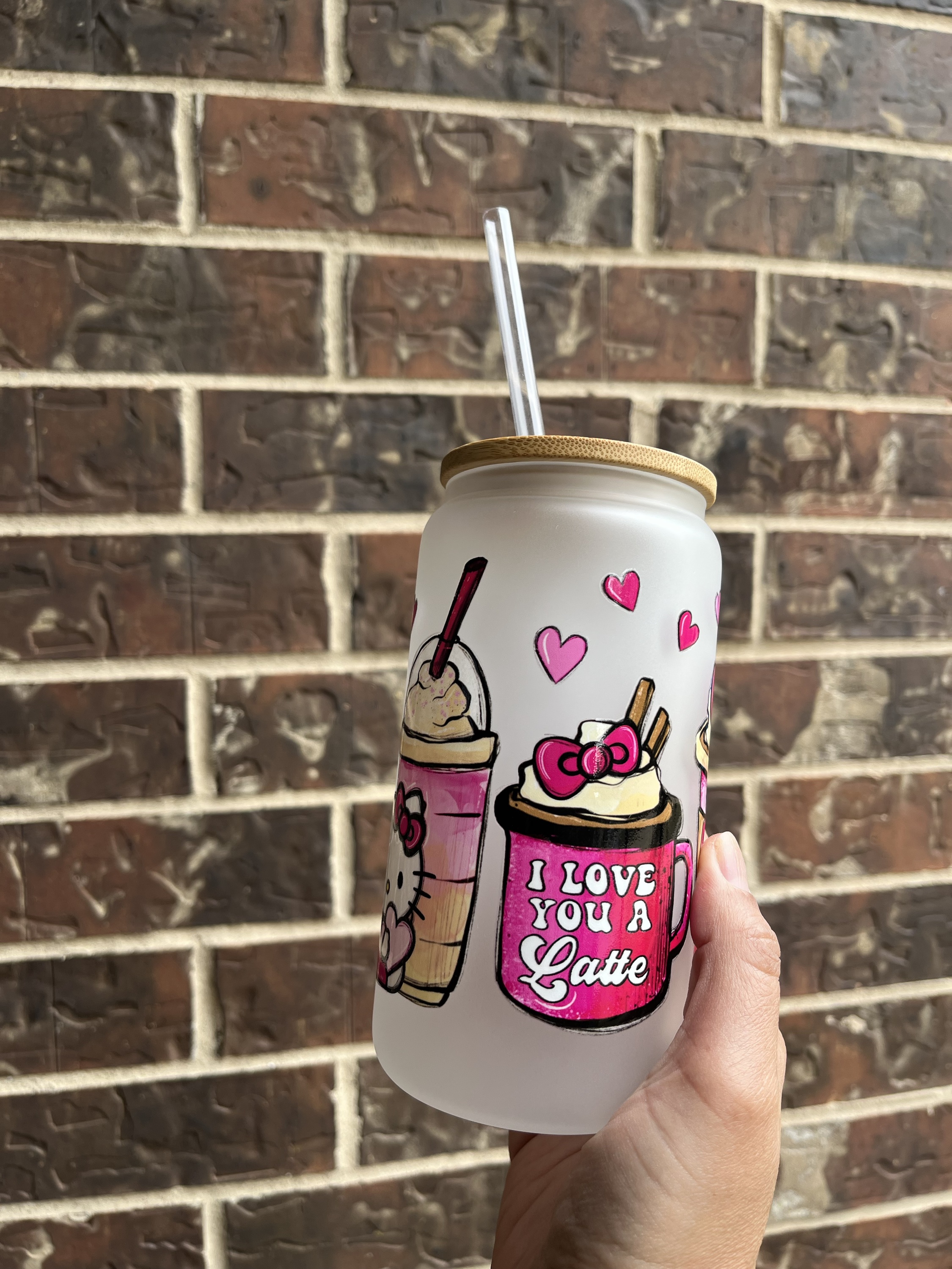 Frosted Custom Drinking Glass - Punky Bohemian